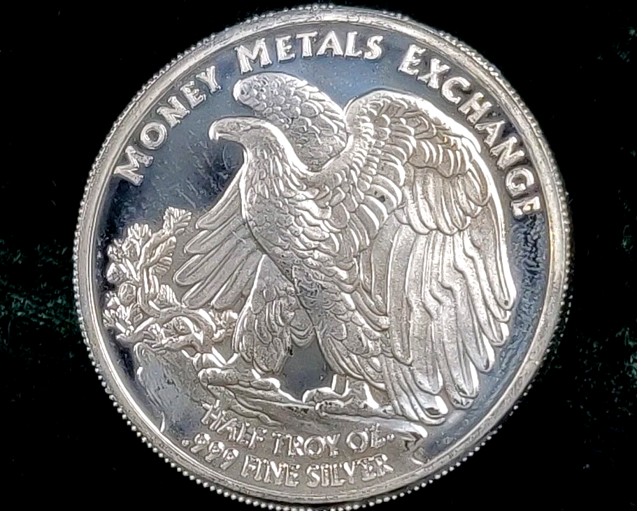 Money Metals-Statue of Liberty Round, 1/2 Troy oz pure .999 Fine Silver ...