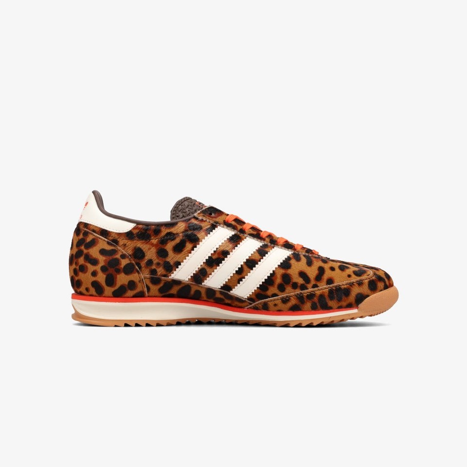 adidas SL OG Sneakers Originals Logo Retro Faux Fur Leopard Trainers ...