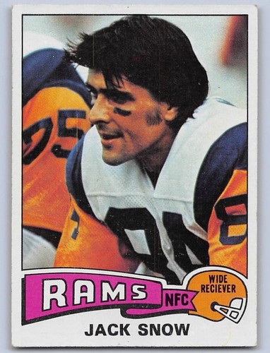 1975 JACK SNOW - Topps Football Card - # 258 - LOS ANGELES RAMS | eBay