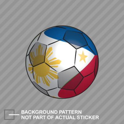 Philippines Soccer Ball Sticker Decal Vinyl Filipino Pinoy Flag ...