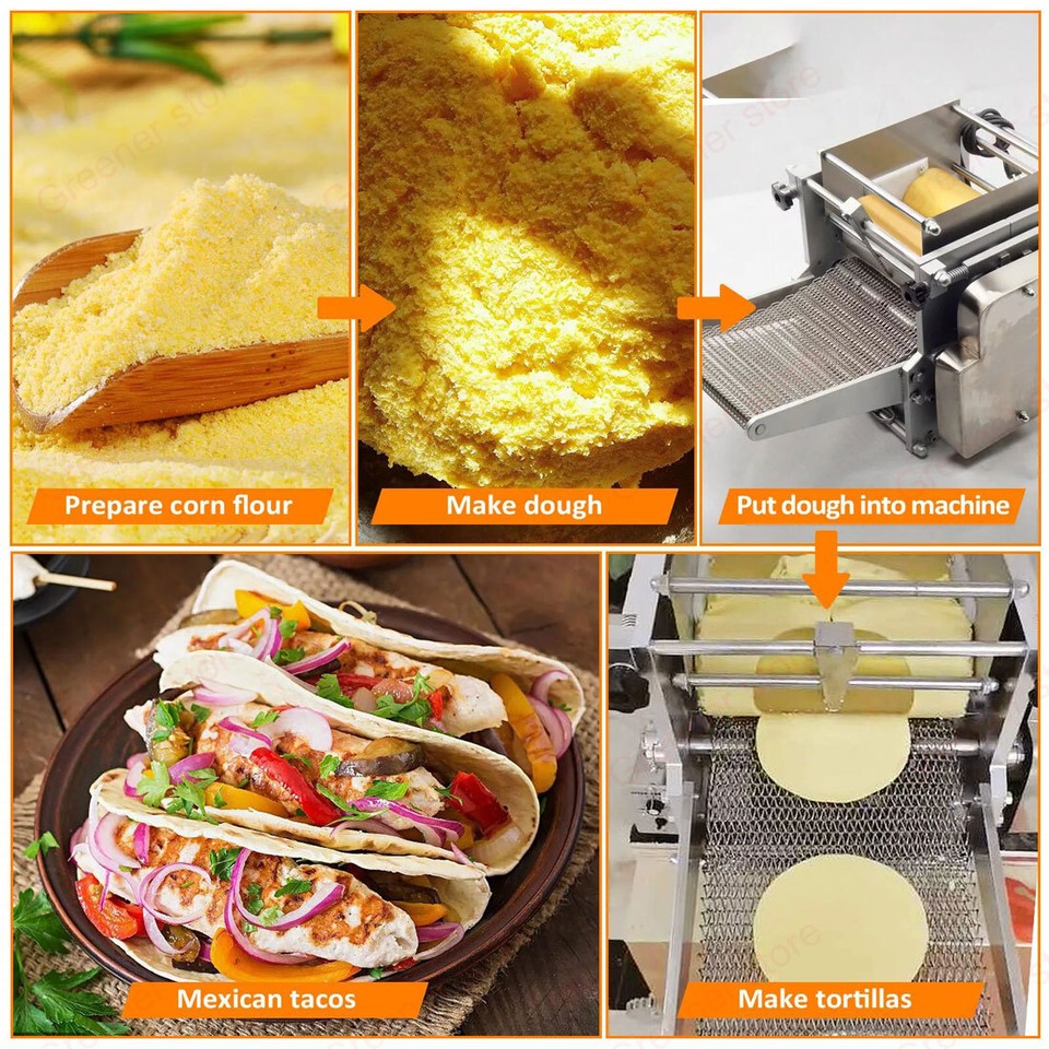 Commercial Corn Tortilla Making Machine Tacos Maker Automatic Chapatti ...
