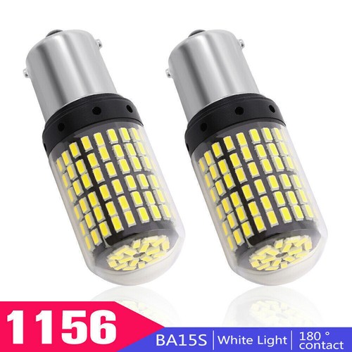 2X 1156 BA15S LED 144SMD Canbus 20W Car Brake Reverse Lamp Tail Light ...