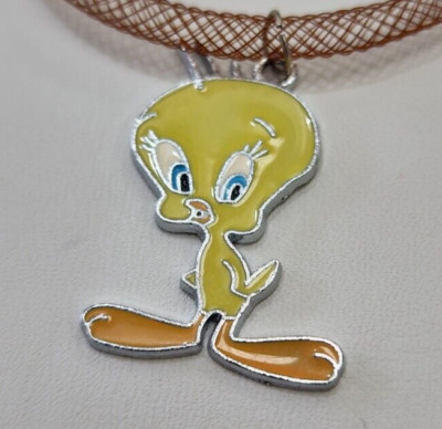 Looney Tunes Tweety Bird Pendant on Brown Mesh Necklace | eBay