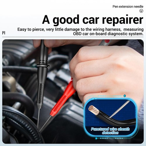 2Pcs Multimeter Test Lead Extention Back Probe Sharp S Needle Pins ...