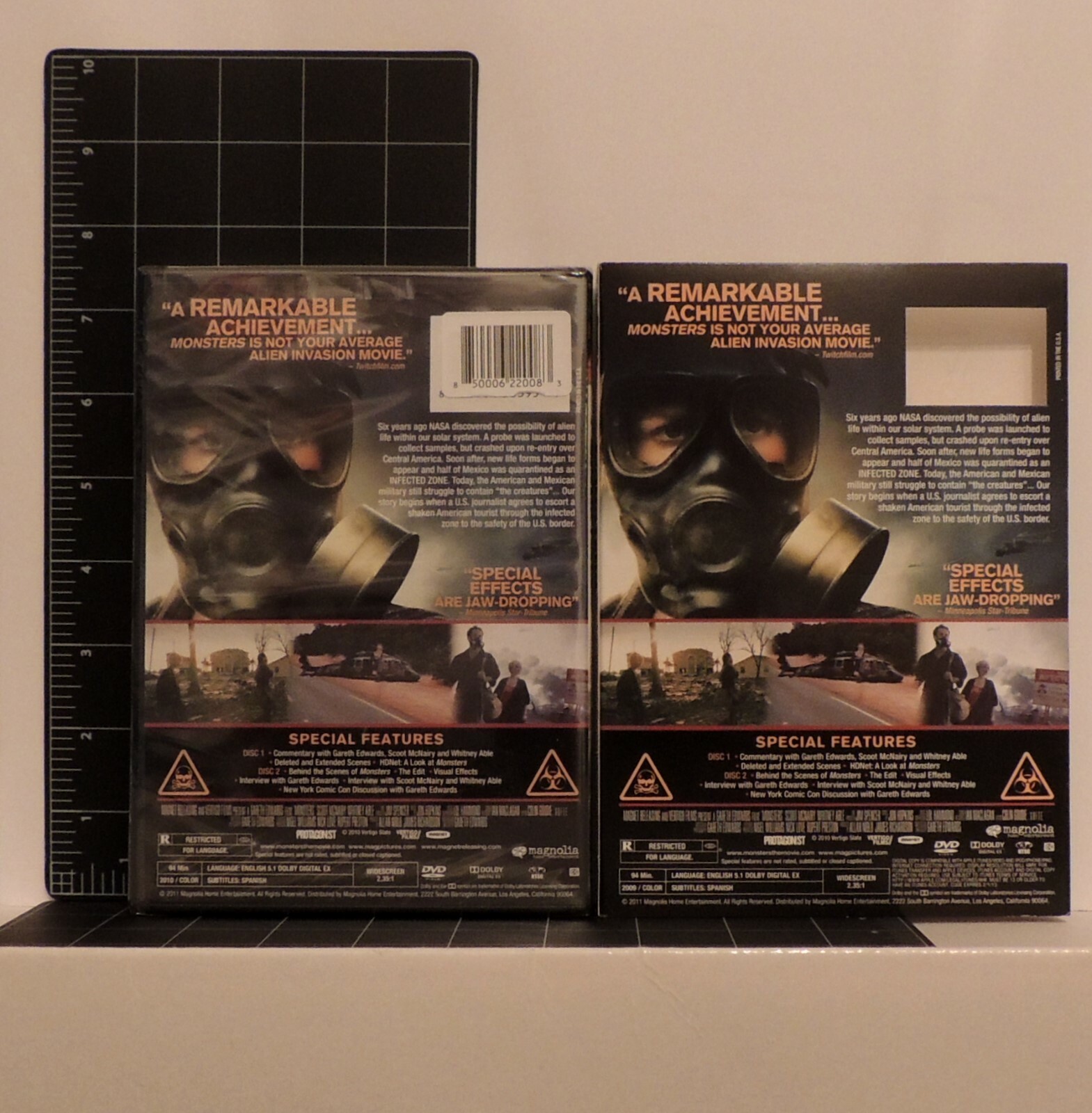 Monsters DVD Horror Sci-Fi Special Edition 2-disc Digital Copy Magnet ...