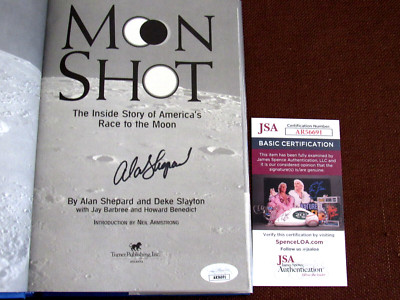ALAN SHEPARD APOLLO 14 NASA ASTRONAUT SIGNED AUTO 1ST EDITION MOON SHOT ...