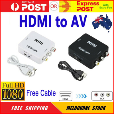 HDMI to AV Converter Output Digital to RCA Analog Audio/Video Input ...
