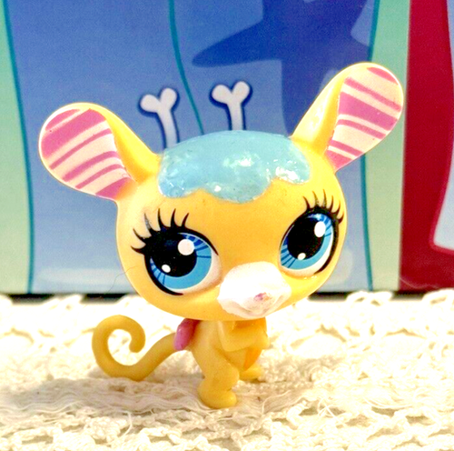 LITTLEST PET SHOP G4 LPS YELLOW MOUSE #3302 NEWER STYLE PET FLAWED ...