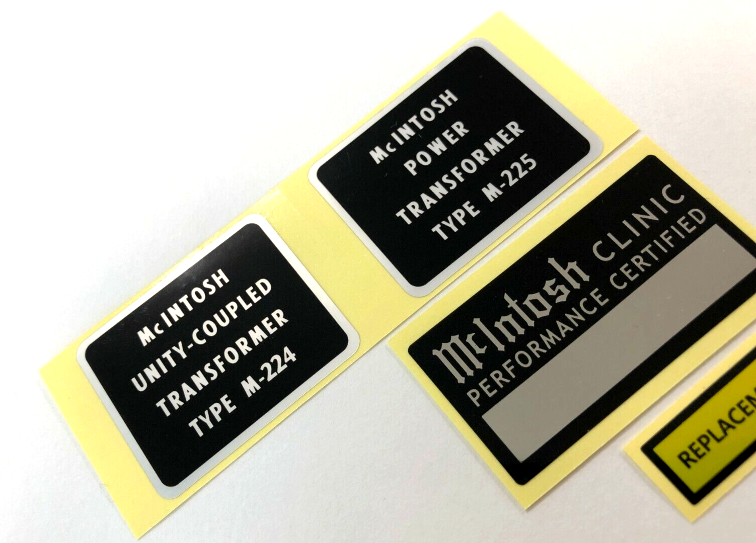 For McINTOSH MC40 AMPLIFIER TRANSFORMERS DECAL LABEL SET - REPRODUCTION ...