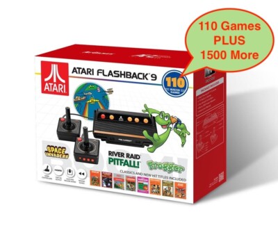 Atari Flashback 9 Console 2 Wired Joysticks +1500 Games latest AR3050 ...