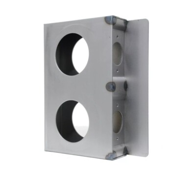 Gate Lockbox Double Hole Weldable Steel 6 3/4" x 4 3/8" x 1 1/2 ...