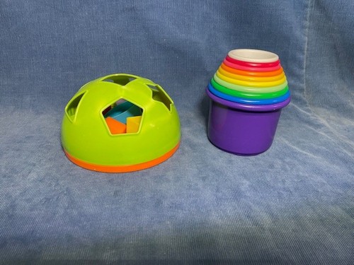 Colorful Stacking Nesting Cups & Shape Sorting Toy Early Education ...
