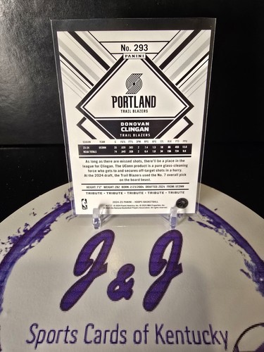 2024-25 Panini NBA Hoops Winter Donovan Clingan Rookie RC Tribute #293 ...