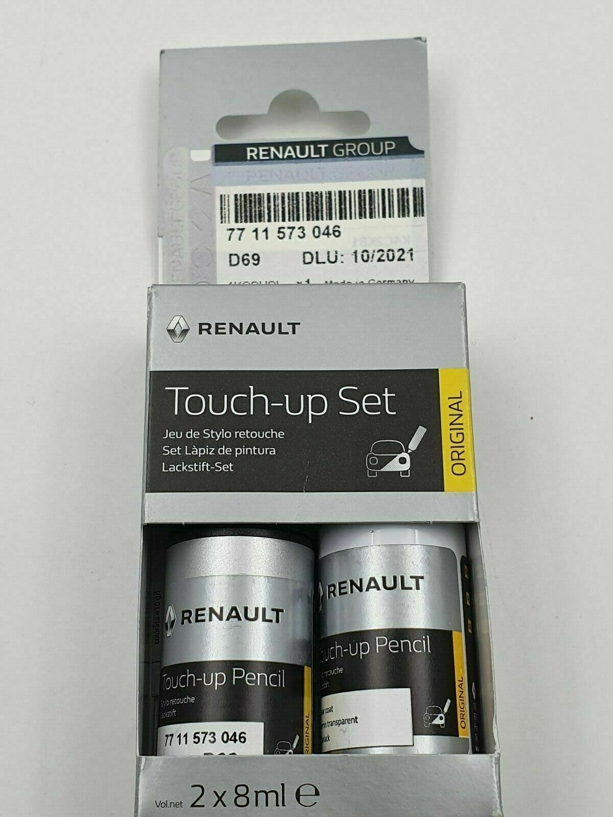 Renault Dacia 7711573046 Platinum Gray D69 Original Touch Up Brush Kit ...