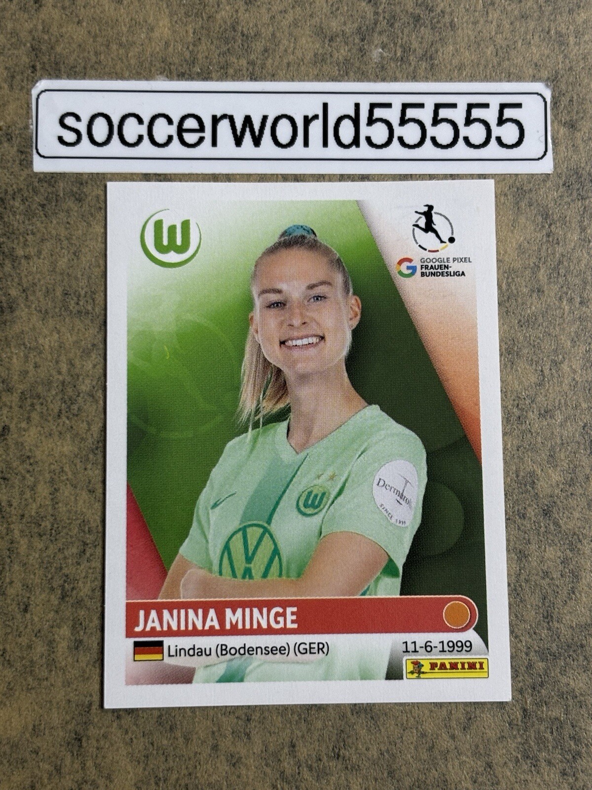 PANINI FRAUEN BUNDESLIGA 2024/25 - Sticker Nr. 323 - JANINA MINGE | eBay
