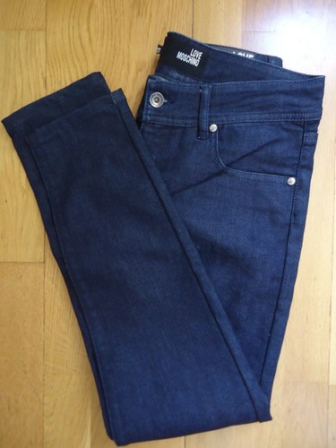 LOVE MOSCHINO Pantalon jean’s slim bleu brut T27 neuf | eBay