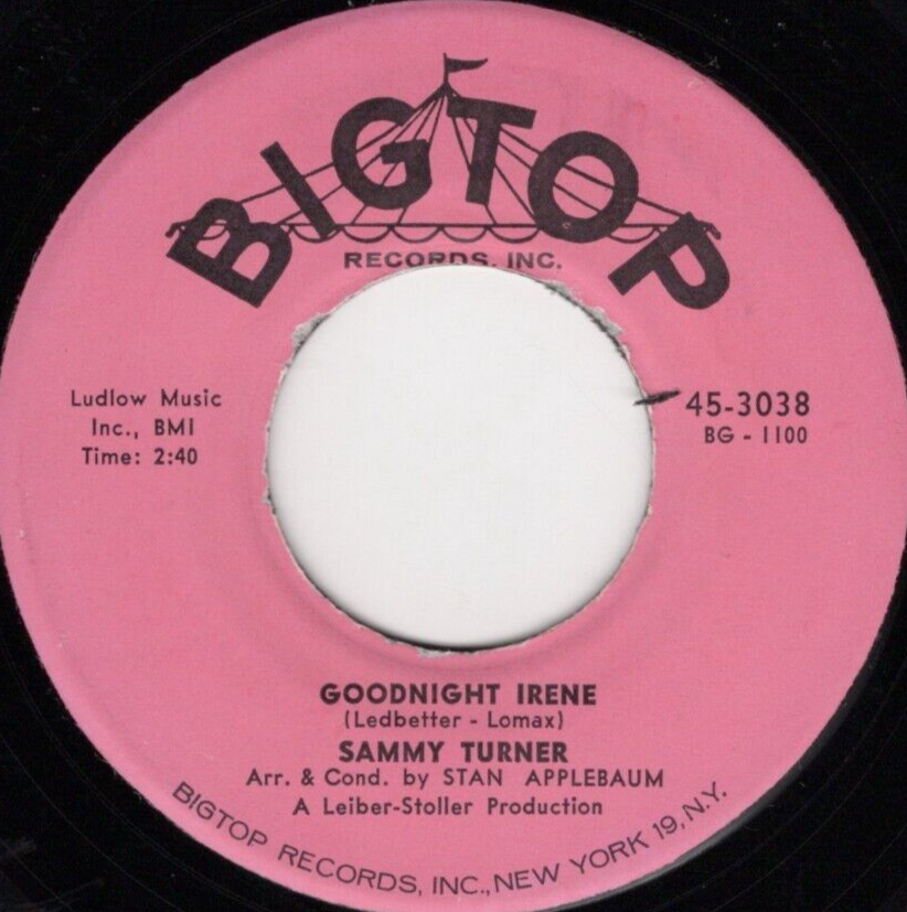 Sammy Turner – Goodnight, Irene 1960 Bigtop R&B Doo Wop VG+ | eBay