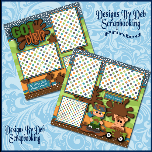 GOT DIRT BOY Premade Scrapbook Pages paper printed layout DBDS | eBay