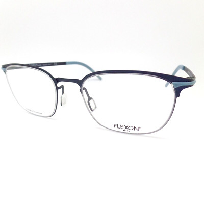 Flexon B2007 0412 Blue 50mm with Nose Pads New Authentic Frames | eBay