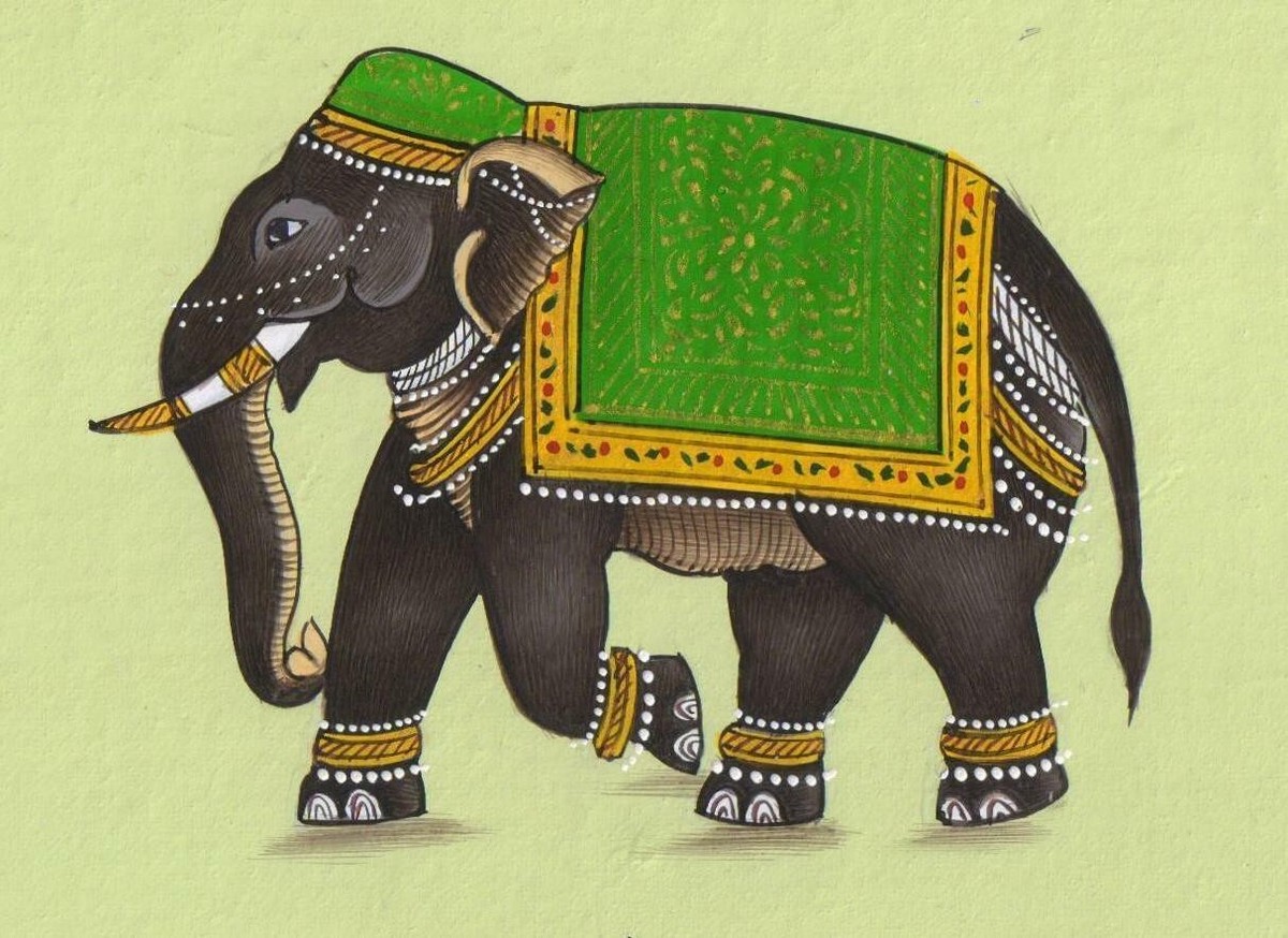 Ancient Indian Art Elephant