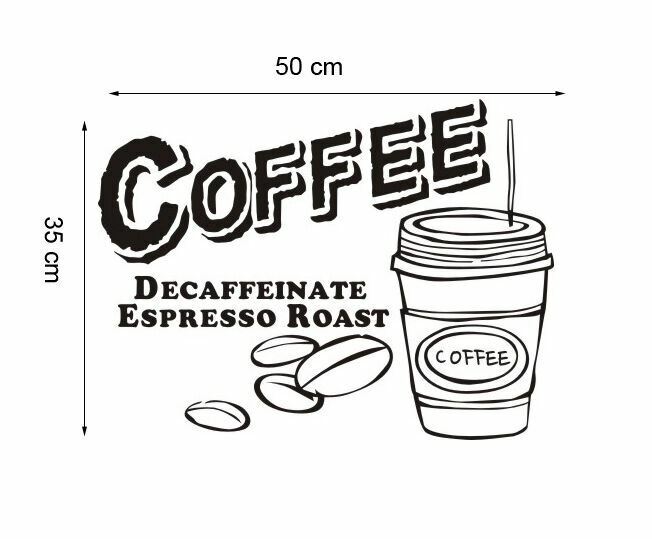 Cake Coffee Shop Window Sign Removable Wall Stickers Vinyl Decal ...