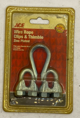 ACE 1/4" Wire Rope Clips &Thimble Zinc Plated 🔔 | eBay