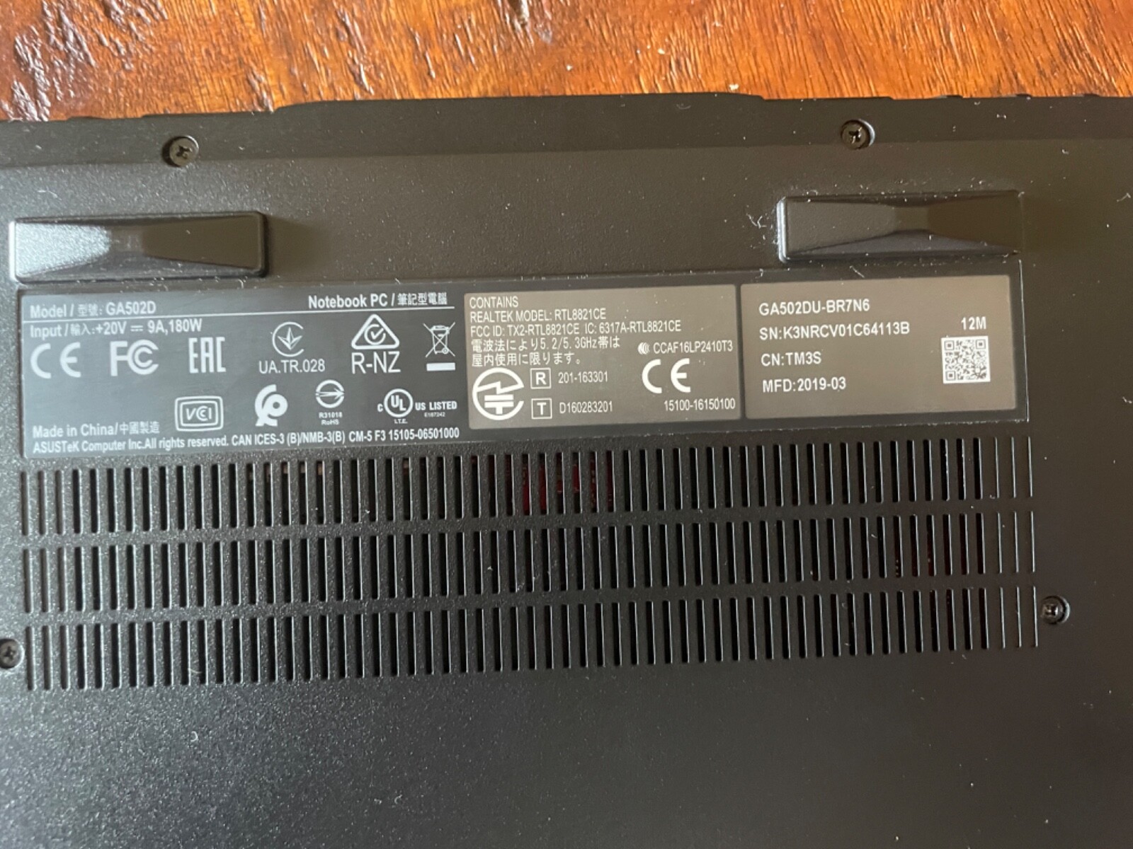 ASUS ROG ZEPHYRUS GA502D gaming laptop . AMD Ryzen 7, 16 GB, Windows 10 ...