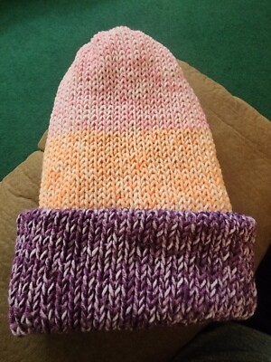 Handmade Reversible Knitted Hat | eBay