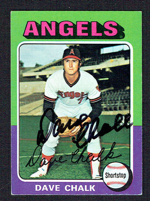 Dave Chalk #64 signed autograph auto 1975 Topps MINI Baseball Trading ...