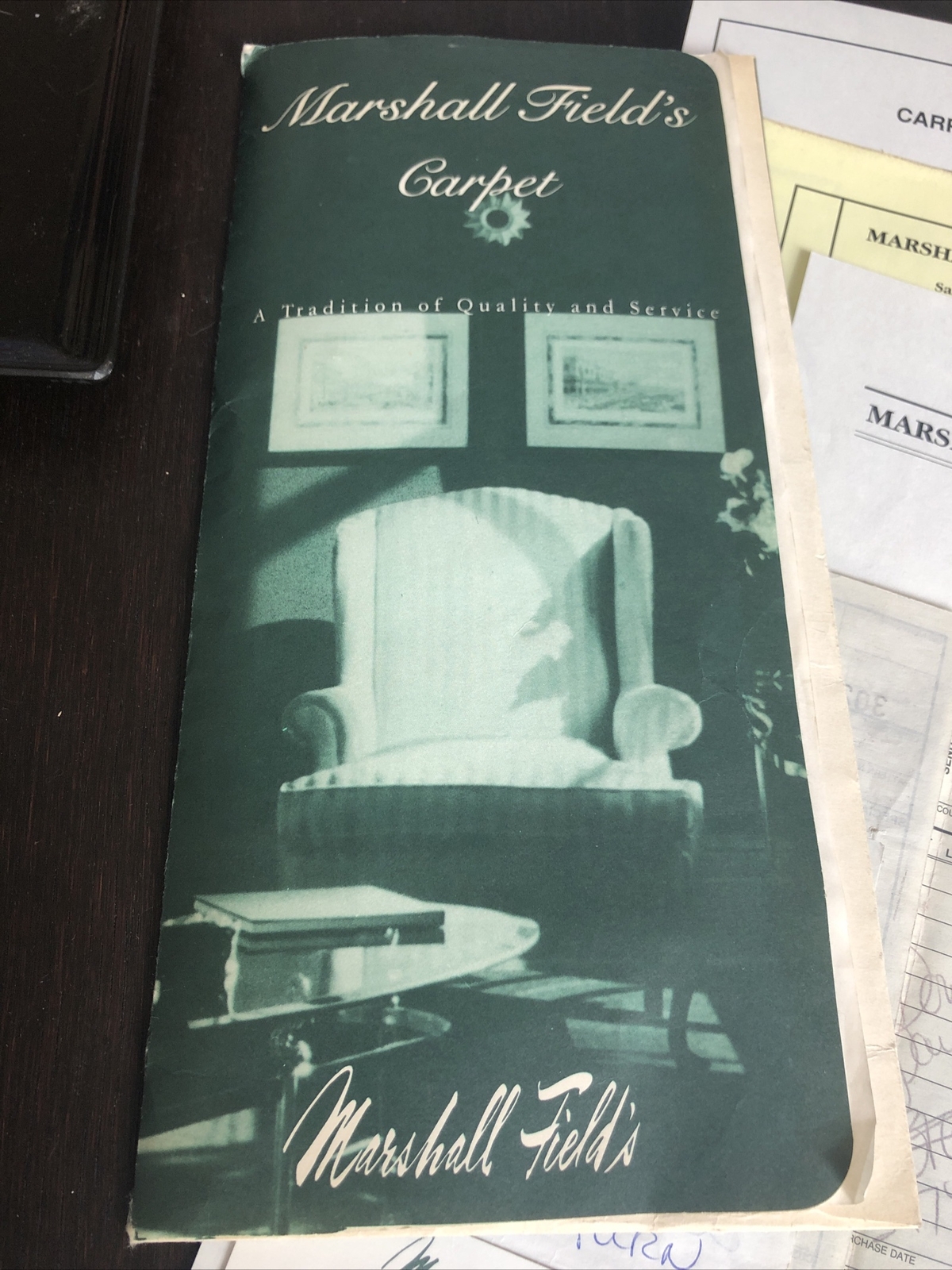 MARSHALL FIELD'S Carpet Sales Receipt Folder & Instructions+ | eBay