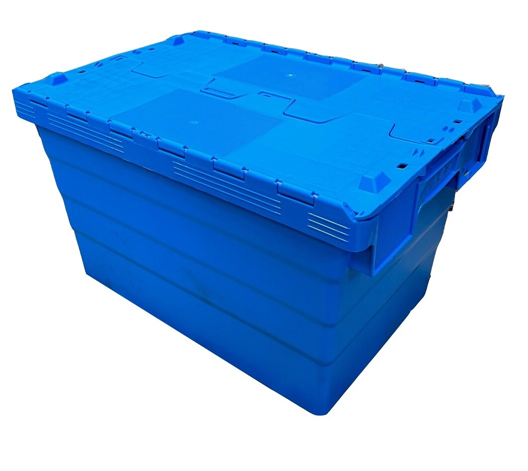 Attached Lid Containers - 68 Litre Heavy Duty Plastic Storage Boxes ...