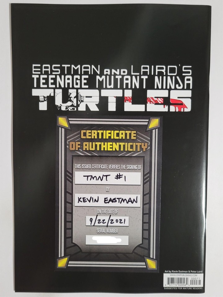 Teenage Mutant Ninja Turtles #1 NM 9.4 2020 Eastman Signed w/COA Laird ...