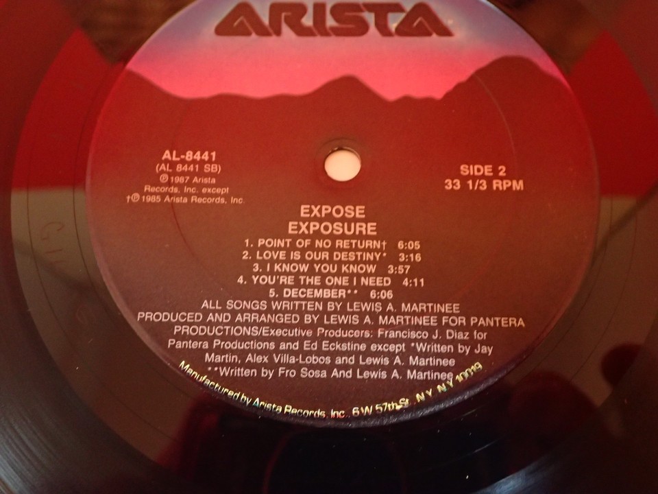 Expose Exposure LP RECORD Vinyl 1987 AL-8441 Arista Point Of No Return VGC! | eBay
