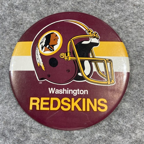 Vintage 1970s Washington Redskins Pin NFL Button Old Logo 5" Wide ...