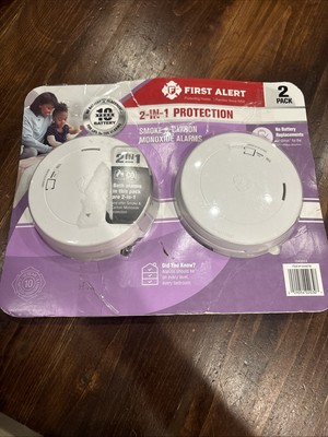 First Alert 2 In 1 Protection Smoke Carbon Monoxide Alarm 2 Pack ...