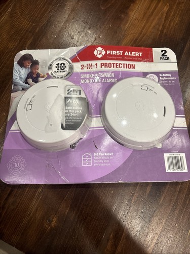 First Alert 2 In 1 Protection Smoke Carbon Monoxide Alarm 2 Pack ...