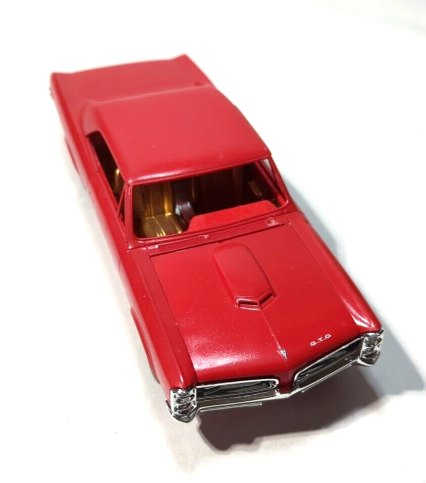 REVELL 1966 '66 PONTIAC GTO RED PLASTIC MODEL CAR KIT BUILT | eBay