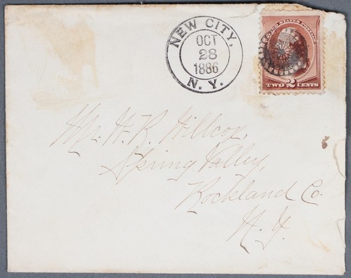 Mayfairstamps US New City NY Fancy Cancel to Spring Valley 1886 Cover ...