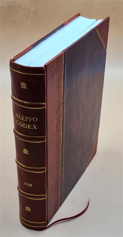 The Aleppo Codex 1920 by Shlomo ben Buya'a [LEATHER BOUND] | eBay