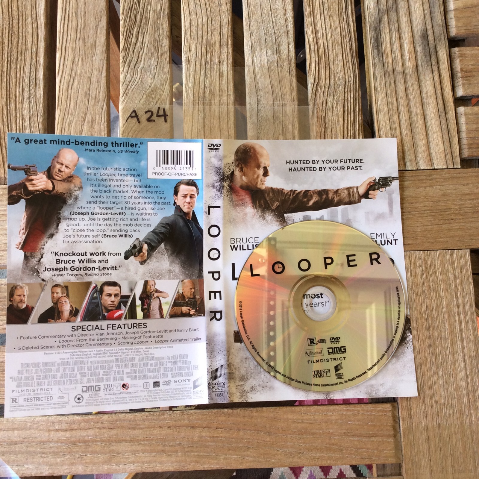 Looper (DVD, 2012) No Case No Tracking #A24 43396413511| eBay