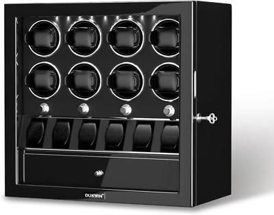 Luxury Watch Winder for 2-8 Automatic Watches with Jewelry Storage ...