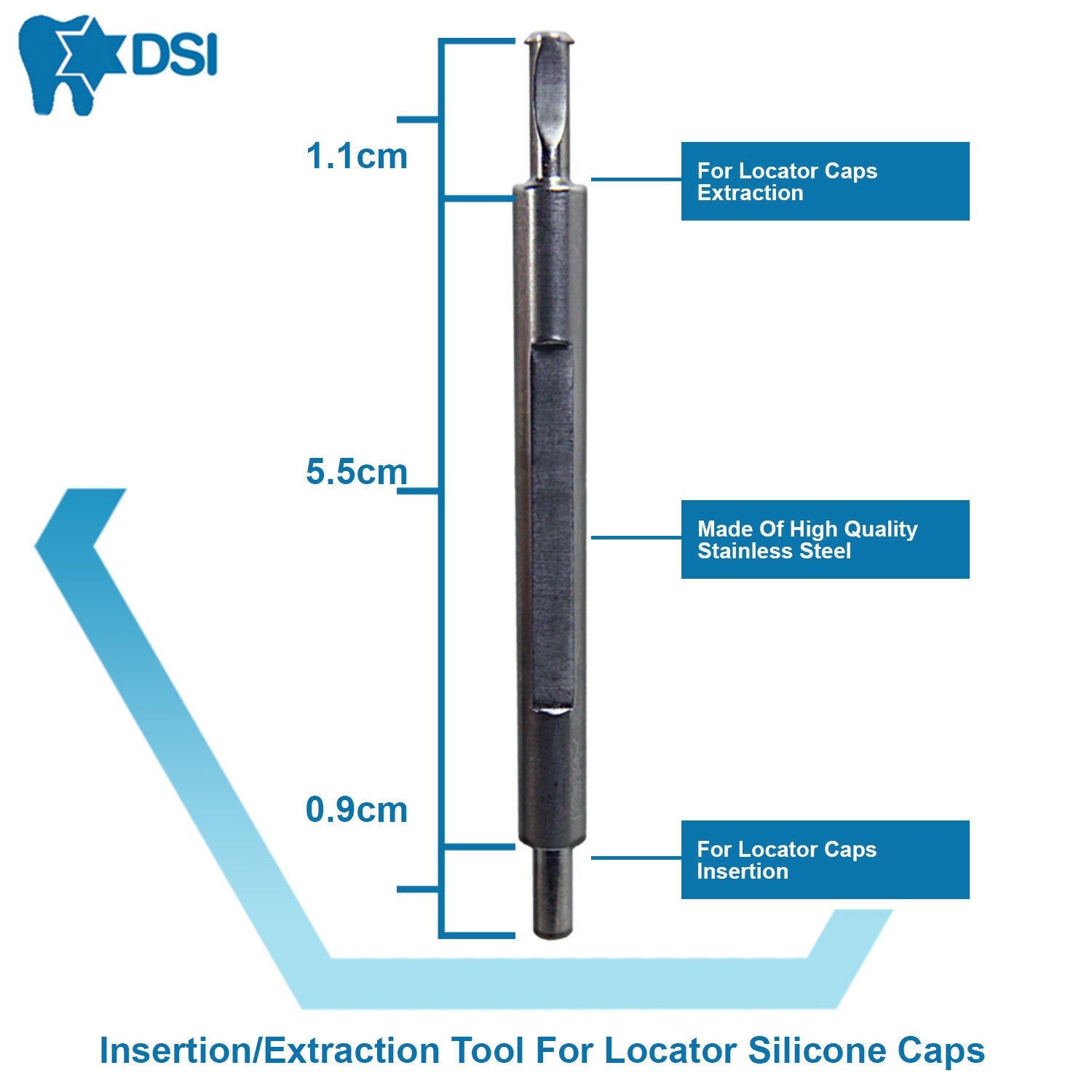 DSI Dental Fixture Loc-In Silicone Caps Extraction Insertion Tool Home ...