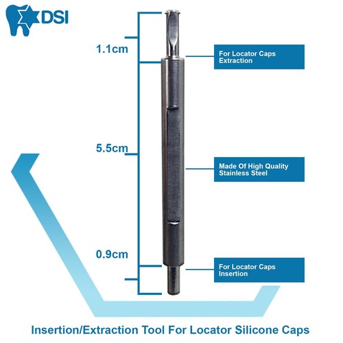 DSI Dental Fixture Loc-In Silicone Caps Extraction Insertion Tool Home ...