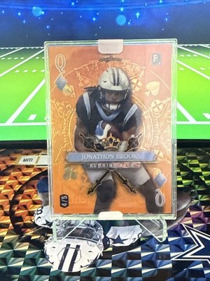 2024 Wild Card 5 Card Draw 4/5 Jonathan Brooks Rookie Orange Holo Foil ...