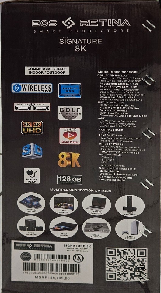 EOS Retina Signature 8K Projector Brand New | eBay