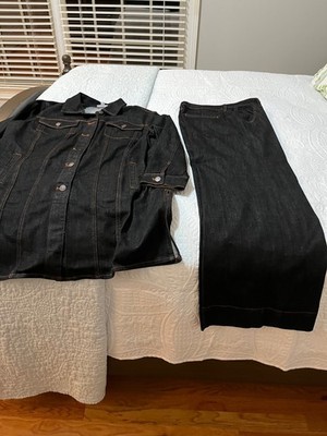 Chico's Wide Leg Long Jacket Size 3 Denin Set NWOT | eBay