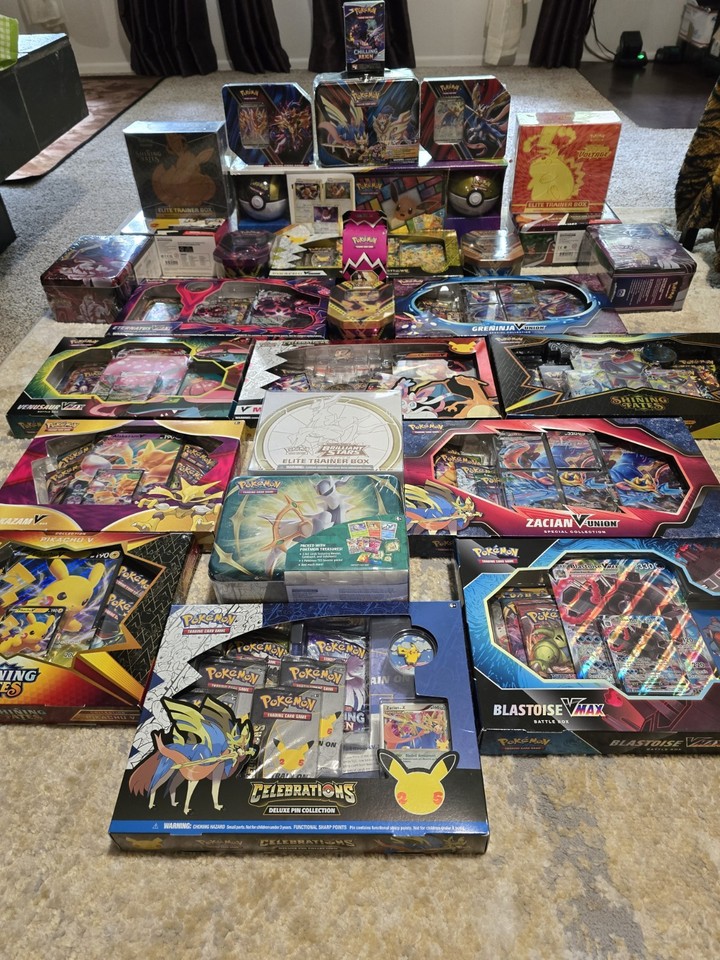 Pokemon TGC Sealed Bundle Etb,Tins,Chests & Collection boxes | eBay
