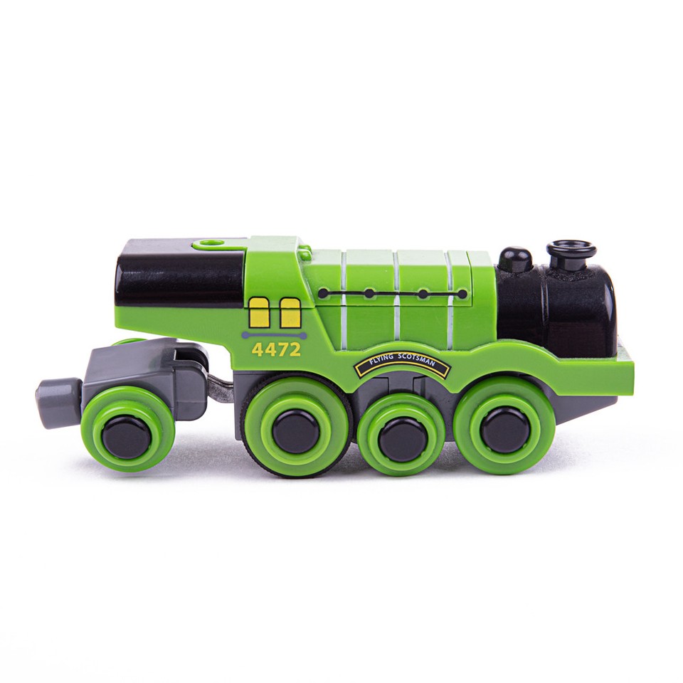 Bigjigs Rail Flying Scotsman Battery Operated Engine For Wooden Train ...