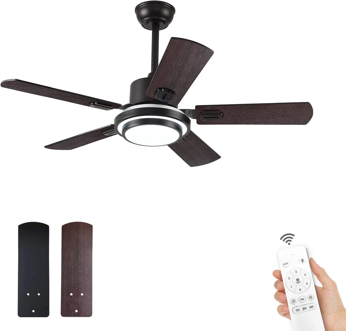 Small Ceiling Fan With Light And Remote Control | Shelly Lighting