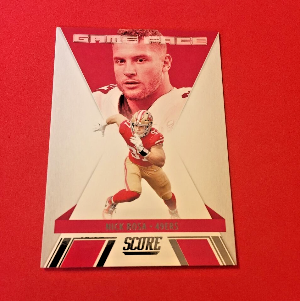 Nick Bosa .. GAME FACE .. San Francisco 49ers .. 2021 Score Insert Card ...